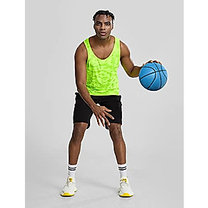 Running Tank Top Men,Sleeveless Workout Shirts Dry Fit Gym Bodybuilding Muscle Tanks(Neon Green,M)