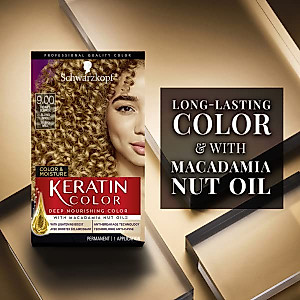 Schwarzkopf Keratin Color, Color & Moisture Permanent Hair Color Cream, 9.0 Honey Blonde