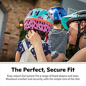 Schwinn Classic Toddler Bike Helmet, Dial Fit Adjustment, Kids Age 3 - 5 Year Olds, Girls and Boys Suggested Fit 48 - 52 cm, Carnival