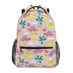 Mr.Lucien Pink Dinosaur Backpack School bag BookBag for Boys Girls 2021375