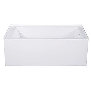 Kingston Brass VTAP543022R Aqua Eden Alcove Tub, White