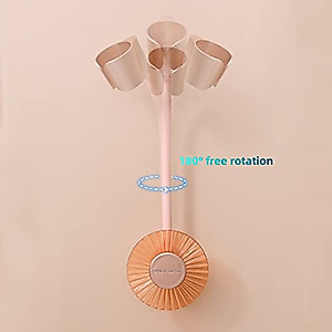 HZWZ Wall-mounted hole-free adjustable universal hair dryer bracket, free hands, hair dryer storage rack, wall-mounted hair dryer lazy bracket tool-free installation
