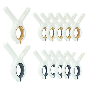 12 pack Beach Towel Clips, Heavy Duty Plastic Clothes Pins, Outdoor Camping Clips, Quilt Drying Clips Windproof Clips Keep Your Towels Clothes and Blankets Firmly Dry on Clotheslines and Hanging Rack.