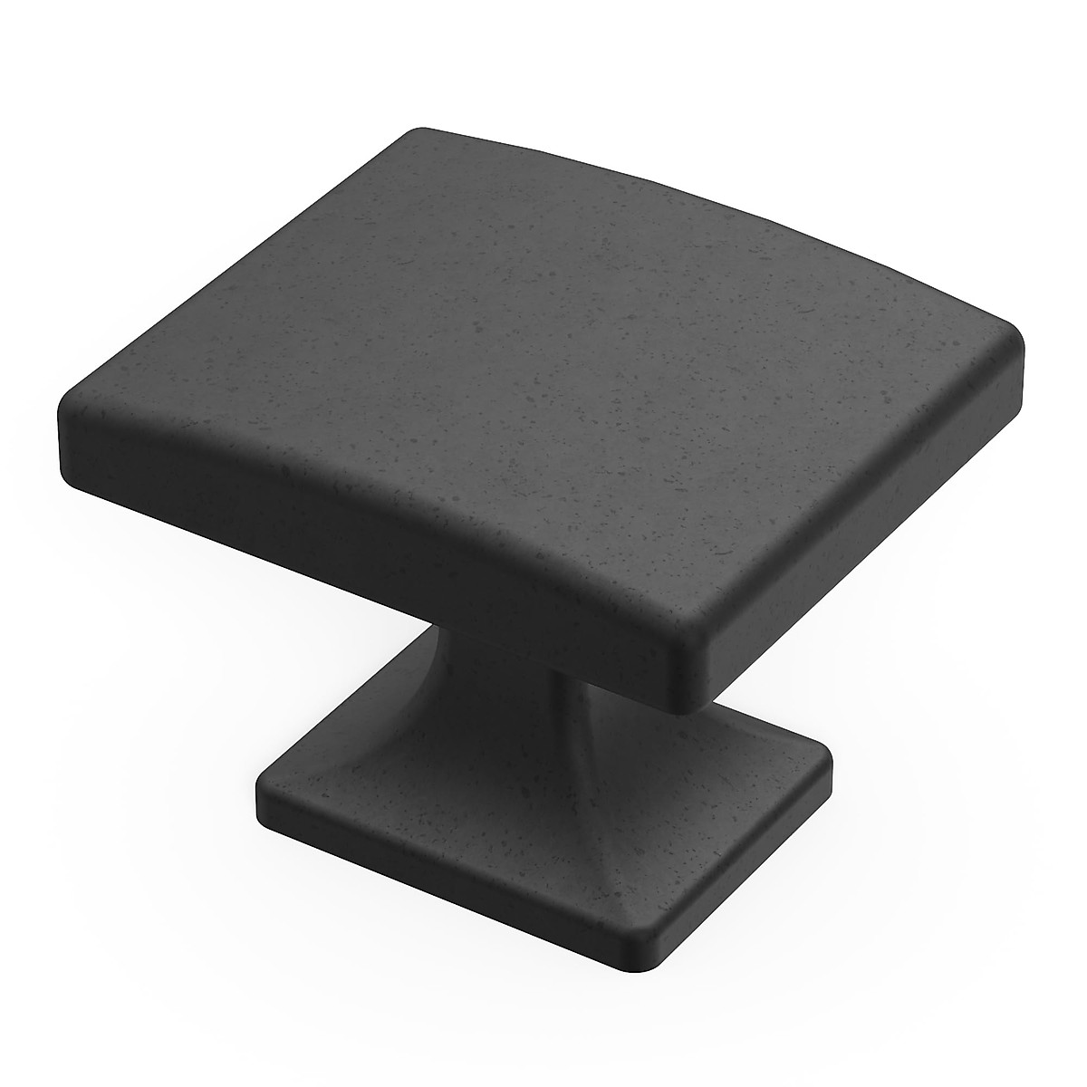 Hickory Hardware 10 Pack Solid Core Kitchen Cabinet Knobs, Luxury Cabinet and Dresser Knobs, Handle Pulls for Doors & Drawers, 1-7/16 Inch, Black Iron, Forge Collection