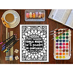 Libro de colorear - Versículos de la Biblia para niñas (Spanish Edition)