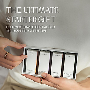 Vitruvi Essentials Kit, Essential Oil Starter Kit, 100% Pure Lavender, Eucalyptus, Grapefruit, Spruce, Essential Oil Set | Essential Oils for Diffusers Aromatherapy 4X 10ml (0.3 fl.oz), 4 Count