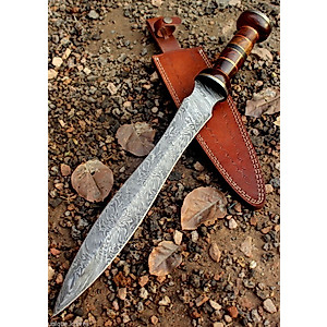 Wilson Roy Custom Hand Made Damascus Steel Dolch Greek Knife Roman Gladius Knife/Sword Gladiator Knife