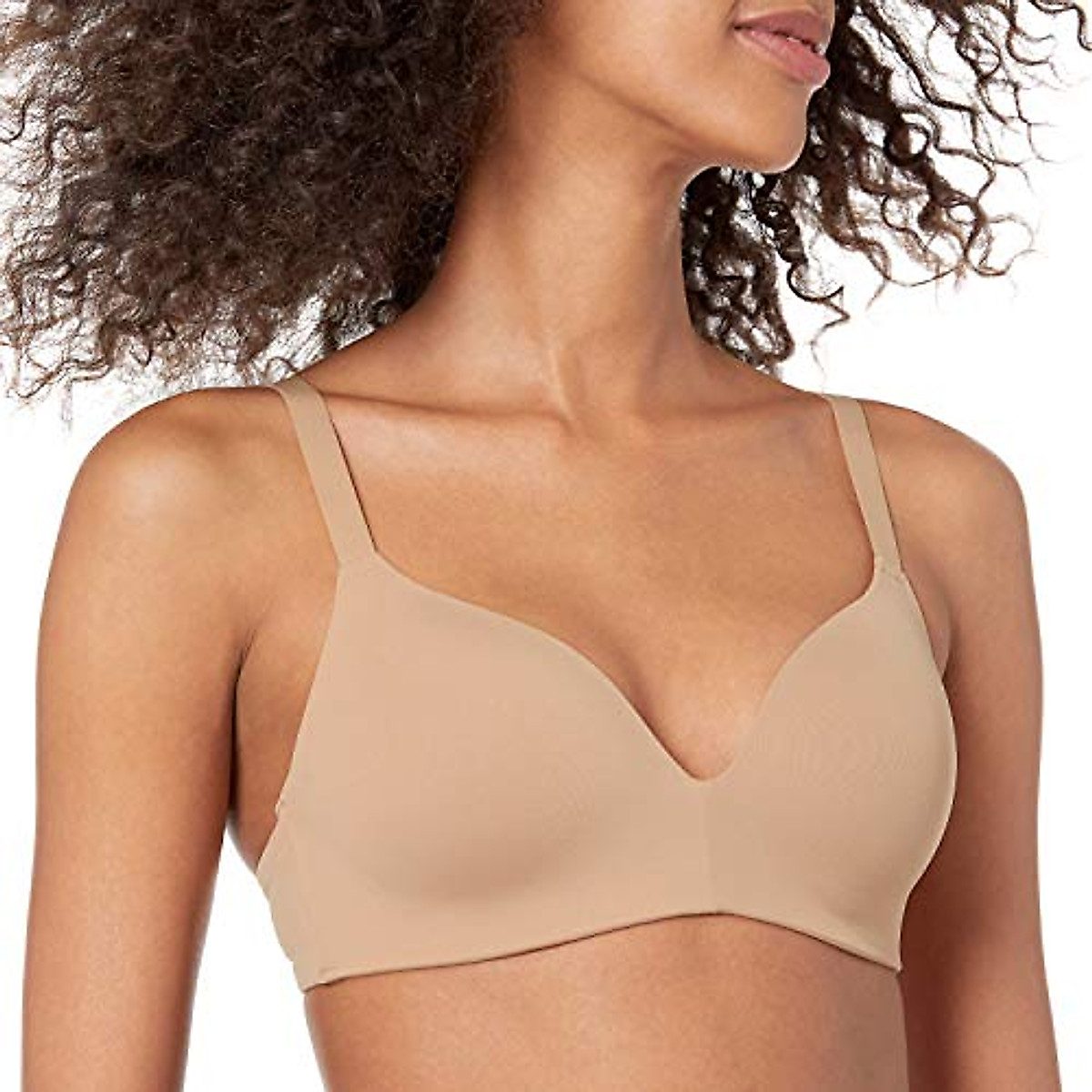 Amazon Essentials Women's Wireless Bra, Camel, 32A