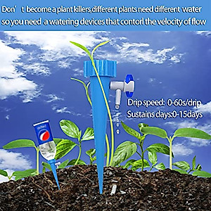 LABOTA 24 Packs Self Watering Spikes, Adjustable Plant Watering Spikes with Slow Release Control Valve Switch for Garden Plants Indoor & Outdoor