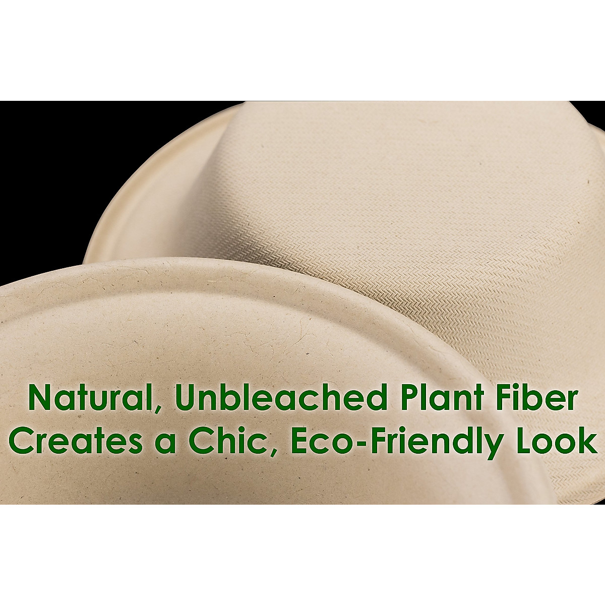 Durable Biodegradable Leak-Proof Disposable Bowls 50 Pk. Sturdy Plant-Based Gluten-Free Compostable Wheatstraw Fiber Container, Eco-Friendly Microwavable and Safe for Hot Cold or Pet Foods.