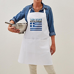 CafePress Yia Yia's Kitchen Kitchen Apron with Pockets, Grilling Apron, Baking Apron