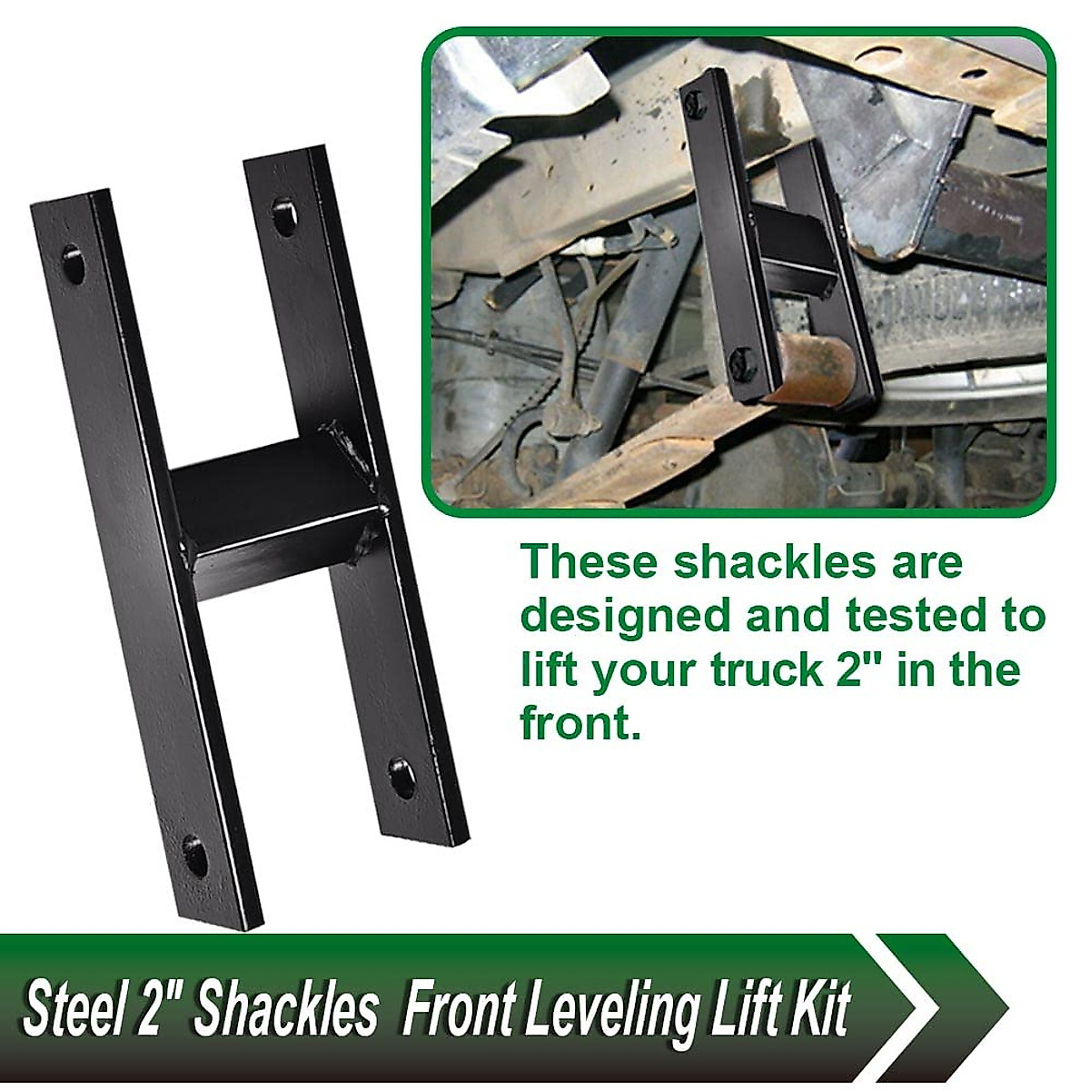 VRracing 2" Leveling Lift Kit Compatible with 1999-2004 Ford F250 F350 4WD Shackles Front Leveling Lift