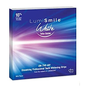 LumiSmiles Teeth Whitening Strips, Dissolving Professional Whitening Strips, 14 Treatments 28 Strips Formulated with 10% Hydrogen Peroxide. from The Makers of Lumineers