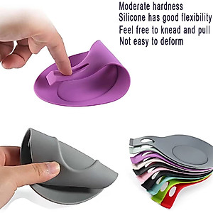 MTOMDY 10 Pieces Set Kitchen Silicone Spoon Rest,Spoon Rest For Kitchen Counter,Holder Colorful Spatula Holder Rest Kitchen Tool，for Cooking Spatula, Ladle, Brush