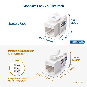 Cable Matters [UL Listed] 50-Pack 10Gbps Cat6 Keystone Jacks, RJ45 Keystone Jack, Ethernet Keystone Jack in White with Keystone Punch-Down Stand for Patch Panel and Wall Plate