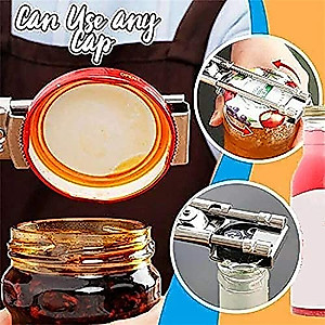 Master Opener Adjustable Jar & Bottle Opener, Manual Jar Bottle Opener Kitchen Accessories,Adjustable Multifunctional Stainless Steel Can Opener Jar Lid Gripper (2pcs)