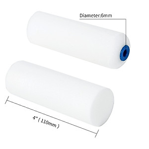 Mister Rui Foam Paint Roller, Sponge Paint Roller Sleeve, High Density Foam, for Furniture Painting and Decorating, 4 Inch Head-Rounded Design (110mm), Pack of 10