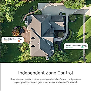 Moen WICNT008G1USA 8-zone Smart Sprinkler Controller, WI-FI Connectible, Automatic Water Timer, Smart Irrigation System, Scheduling, Adjustable, Shutoff, Easy to Install