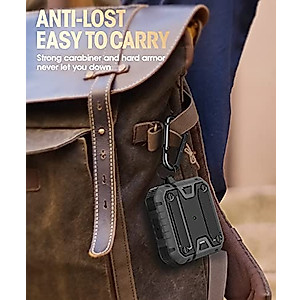 Koaichi Compatible with AirPods 3rd Generation Case(2021), Full-Body Rugged Hard Shell Protective Case Cover with Keychain Designed for AirPods 3 Case, Black [US Patent Registered]