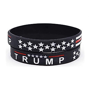 Yangmics Direct Trump NEEDS SUPPORT - 4 Trump Take America Back for President 2024 Silicone Bracelets - Inspirational Motivational Wristbands - Adults Unisex Gifts for Men Women