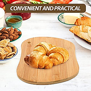 BESTonZON Wooden Cutting Board Charcuterie Boards Kitchen Chopping Board with Hole Bread Serving Board Fruit Serving Platter for Kitchen for Meat Bread Vegetables Apple