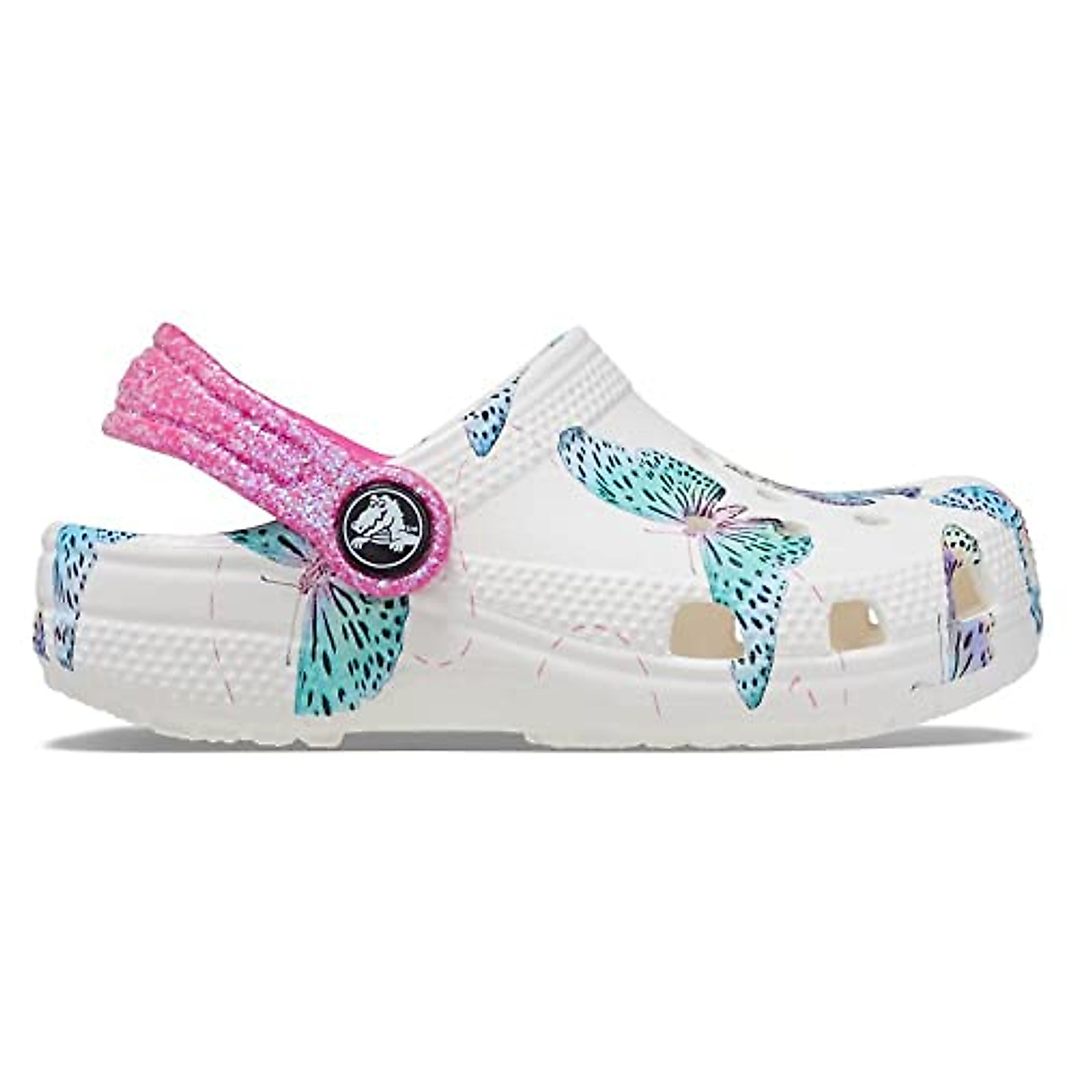 Crocs Classic Seasonal Clogs, Butterfuly Print, 11 US Unisex Little Kid