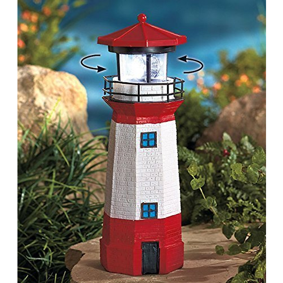 Jumbl Solar Lighthouse with Rotating Lamp