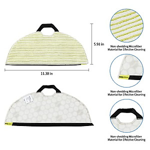 BSRTOP Vacuum Mop Replacement Pads Kit: 10pcs Replacement Parts Side Brushes Filters & Cleaning Mop Pads for Shark RV2001WD AV2001WD Robot