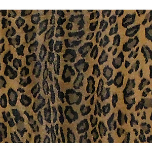 Vinyl Upholstery Leopard Tobacco Fabric Fake Leather / 54" Wide/Sold by The Yard