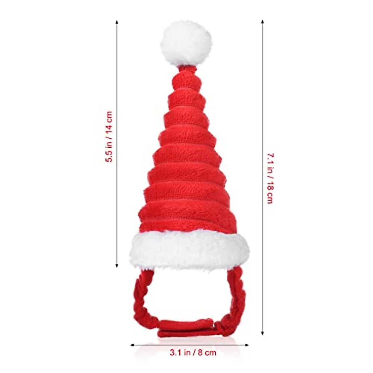 POPETPOP Guinea Pig Costume - Cat Santa Hat Pet Christmas Hat Santa Claus Cap Head Accessories for Rabbit Hamster Guinea Pig Rats Kitten and Small Animals