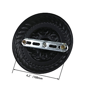 Tighall Ceiling Lighting Plate Lamp Base Ceiling Light Cover Pendant Light Plate with Embossed Pattern Chandelier Accessories with Screw(Vintage Gold)