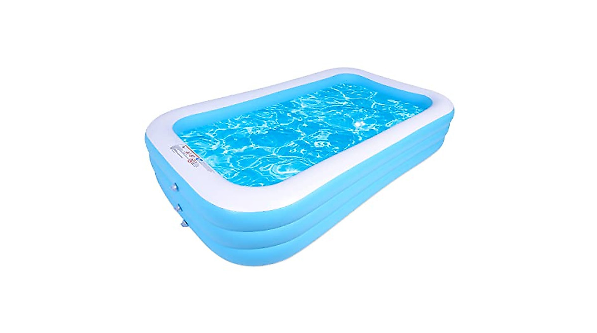 Large Inflatable Family Pool 120" - Fun for Kids & Adults