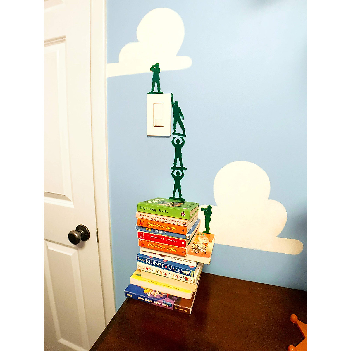 Set of 18 Army Men Acrylic Green Wall Decorations for a Kid's Toy Story Room or Andy's Room Nursery