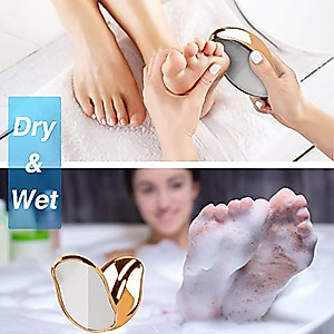 AirOpen Callus Remover for Feet, Safe and Durable Nano Glass Foot File with Storage Bag, Professional Foot Care for Dead Skins, Foot Calluses, Foot Corns and Foot Cuticles (Gold)