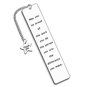 Employee Appreciation Gifts Bulk Office Team Thank You Bookmark for Coworker Women Teachers Christmas Gifts for Boss Leader Friends Going Away Leaving Retirement Gifts for Men, May You Be Proud of