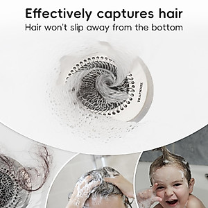 Shower Drain Hair Catcher, Easy Clean Bathtub Drain Hair Catcher, Anti-Slip Hair Catcher Shower Drain, Upgraded 304 Stainless Steel Tub Hair Catcher, Shower Drain Cover for Sink, Bathtub, Drain