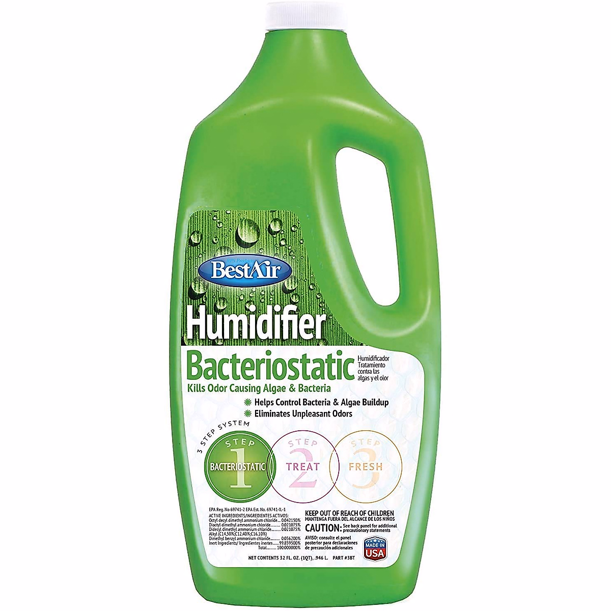 BestAir 3BT Original Humidifier Bacteriostatic Water TreatmentÊ- 96 oz. 3 Pack