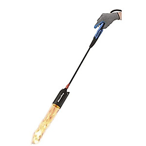 Flame King Propane Torch Kit Heavy Duty Weed Burner, 500,000 BTU with Push Button Piezo Ignitor (Self Igniting) , with 10-Ft Hose Regulator Assembly