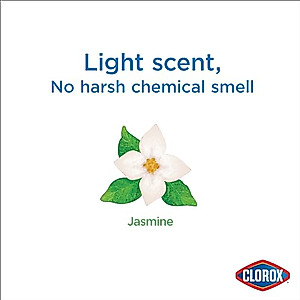 Clorox Multi-Purpose Paper Towel Wipes, Trap and Lift Messes Like a Paper Towel and Kills 99.9% of Bacteria*, Sanitizing Wipes, Jasmine Scent - 75 Wipes