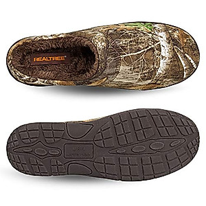 Realtree Men's Clog Slipper House Shoe with Memory Foam Indoor/Outdoor Sole, Camo, Medium