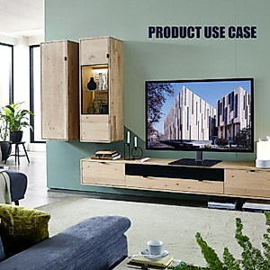 FORGING MOUNT Universal Swivel TV Stand with Tempered Glass Base for 26-55" TVs-Height Adjustment Tabletop TV Base Stand Mount, Holds up to 88lbs, Max VESA 400x400mm