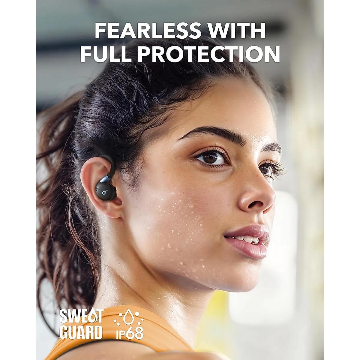 Soundcore Sport X20 by Anker, True-Wireless Workout Earbuds, Rotatable and Extendable Ear Hooks, Noise Cancelling, Deep Bass, IP68 Waterproof, Sweatproof, Dustproof, 48H Play, for Gym(Renewed)
