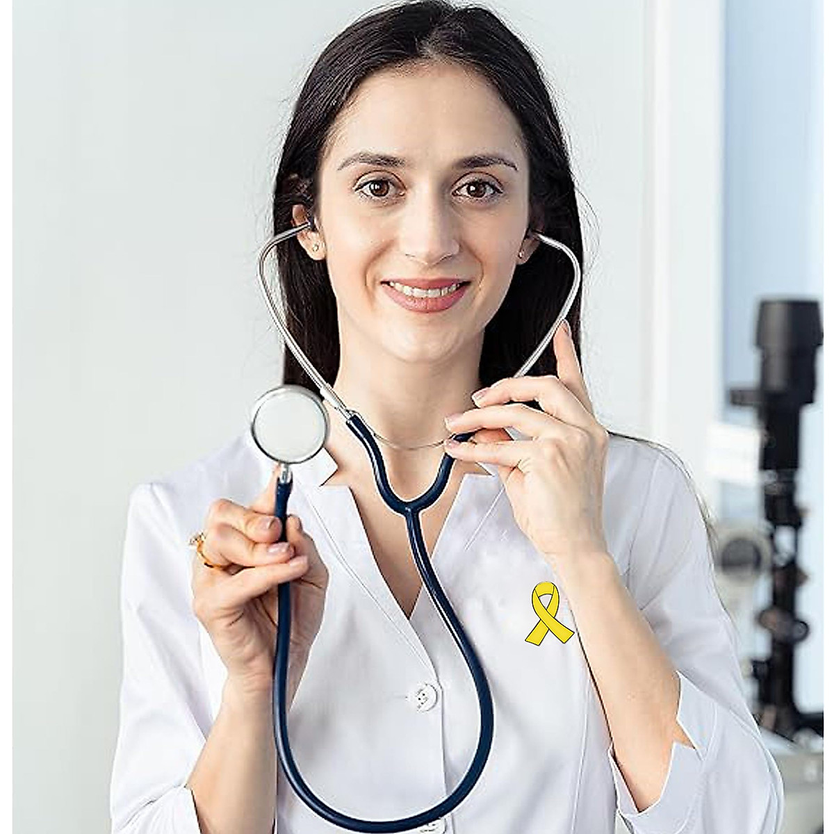 12/25/50/100 pieces Metal Yellow Ribbon Pin Awareness Ribbon Pin Bone Cancer Awareness Support Campaign Charity Donation Event Gift Accessories Brooch (25)