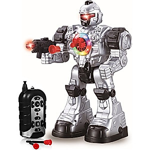Play22 Remote Control Robot Toy - Robots for Kids Superb Fun Toy - Toy Robot Shoots Missiles Walks Talks & Dances with Flashing Lights 10 Functions - Best RC Robot Gift for Boys and Girls -Original