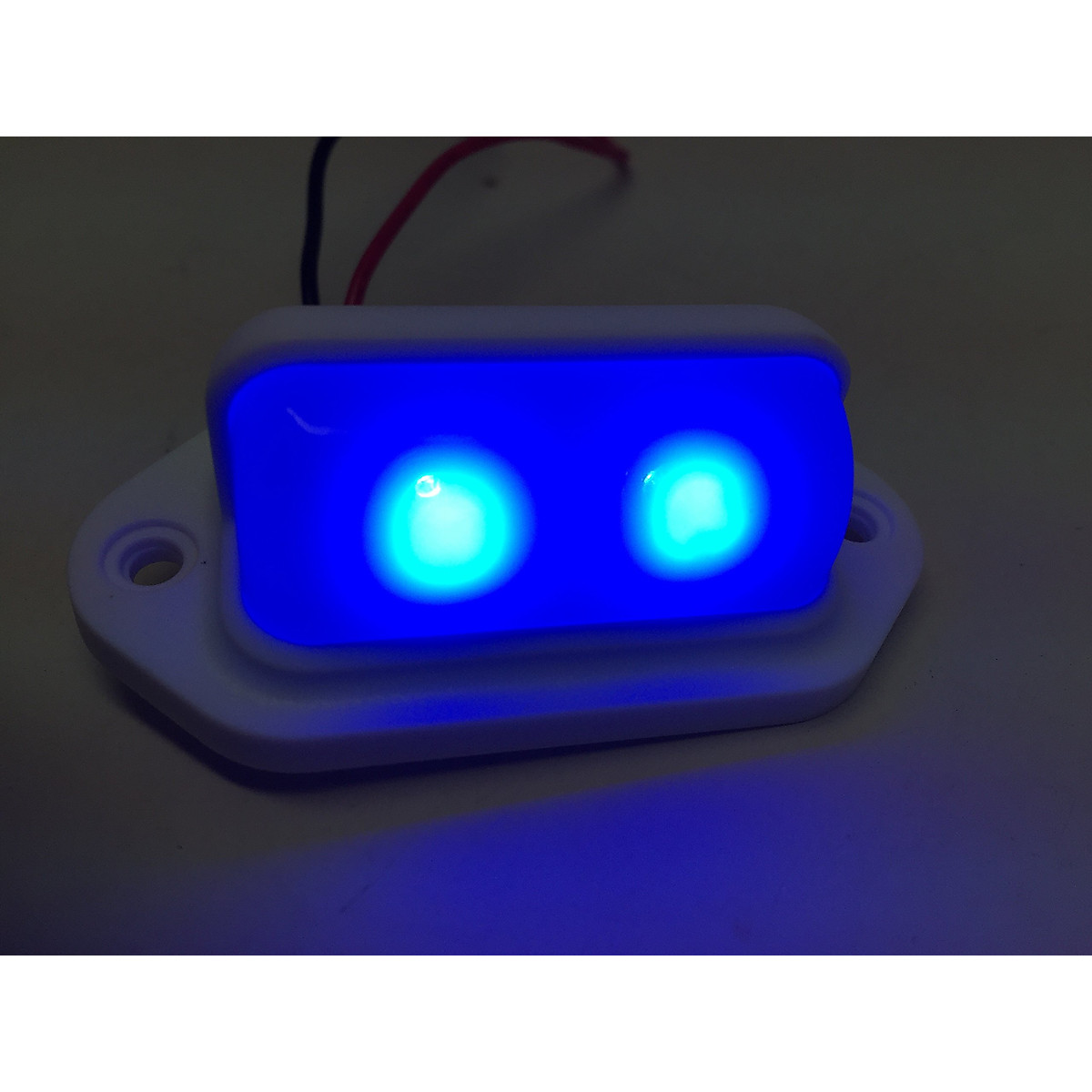 Marine Boat LED RV Blue LED Companion Way Courtesy Light 2.6"X1.3" White HOUSING