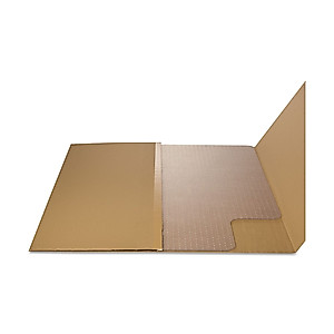 Universal Cleated Chair Mat for Low and Medium Pile Carpet 36 x 48 Clear
