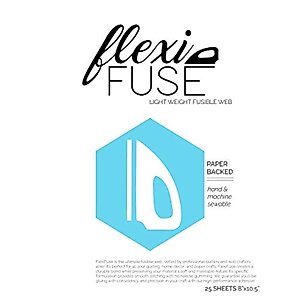 25 Sheets (8" x 10.5") - FlexiFuse Lightweight Fusible Web for Applique