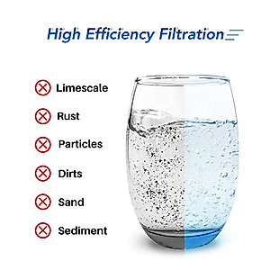 ICEPURE 1 Micron 2.5" x 10" Whole House CTO Carbon Sediment Water Filter Cartridge Compatible with DuPont WFPFC8002, WFPFC9001, SCWH-5, WHCF-WHWC, WHCF-WHWC, FXWTC, CBC-10, RO Unit, Pack of 4