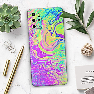 DesignSkinz Neon Color Fushion Protective Vinyl Decal Wrap Skin Cover Compatible with The Samsung Galaxy S20 (Screen Trim & Back Glass Skin)