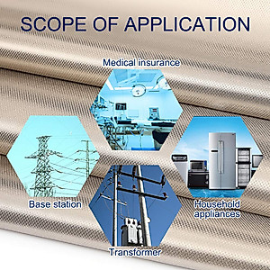 43’’x39’’ Faraday Fabric,EMF Protection Fabric,RFID Shielding Cloth Protection Conductive Fabric,Anti Radiation,Shielding Fabric Apply for Microwave, Card Bag Cloth, Electronic Products